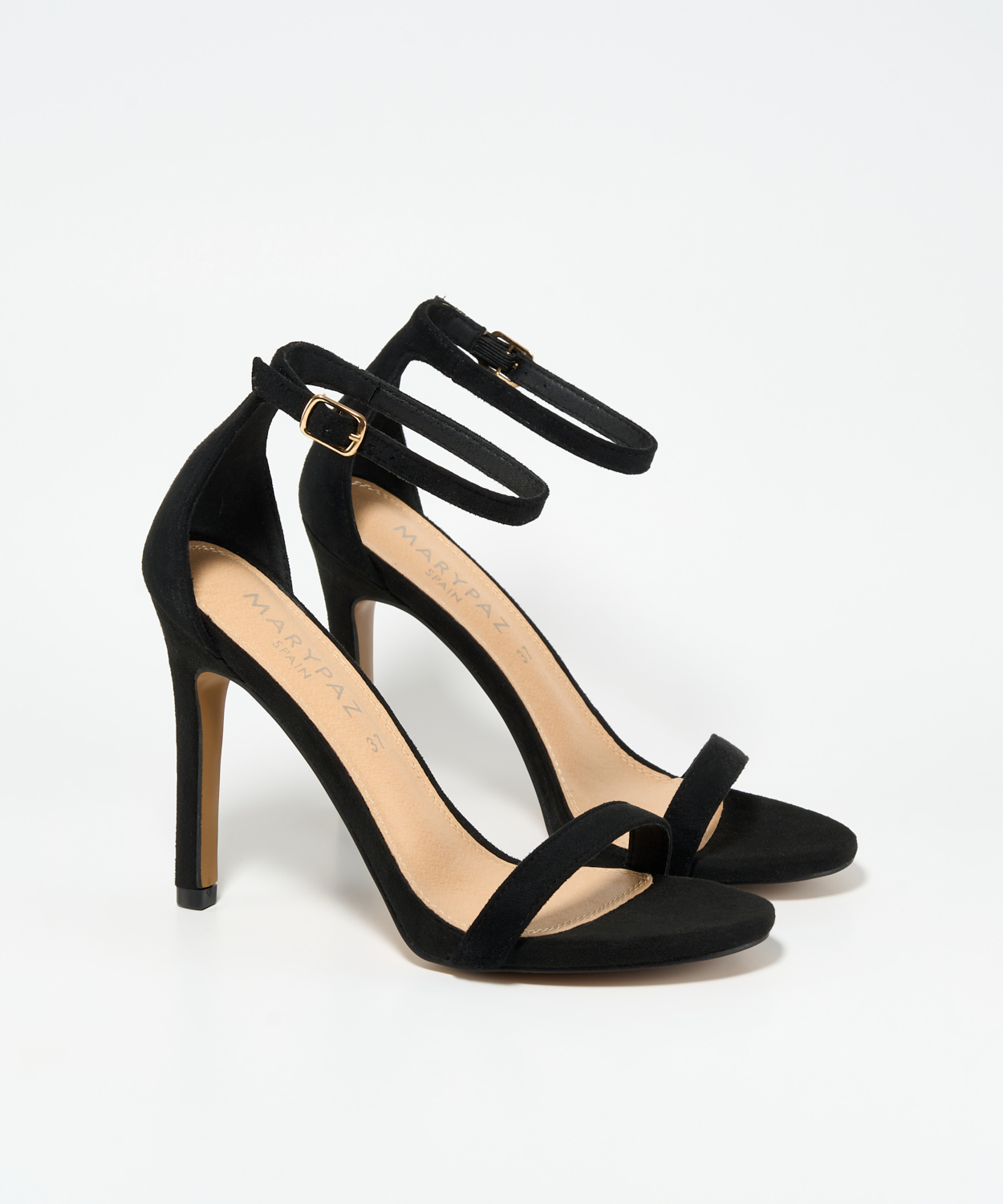 Sandalia tacón fino negra | Marypaz ES