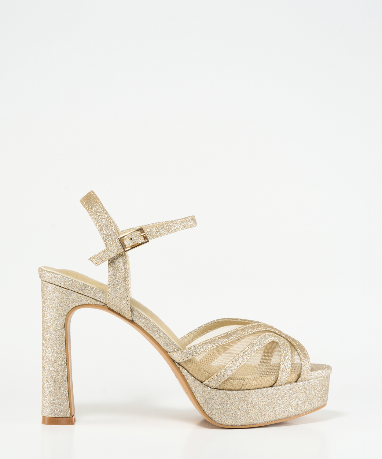 Sandalias de tacón - Sandalias Doradas | MARYPAZ