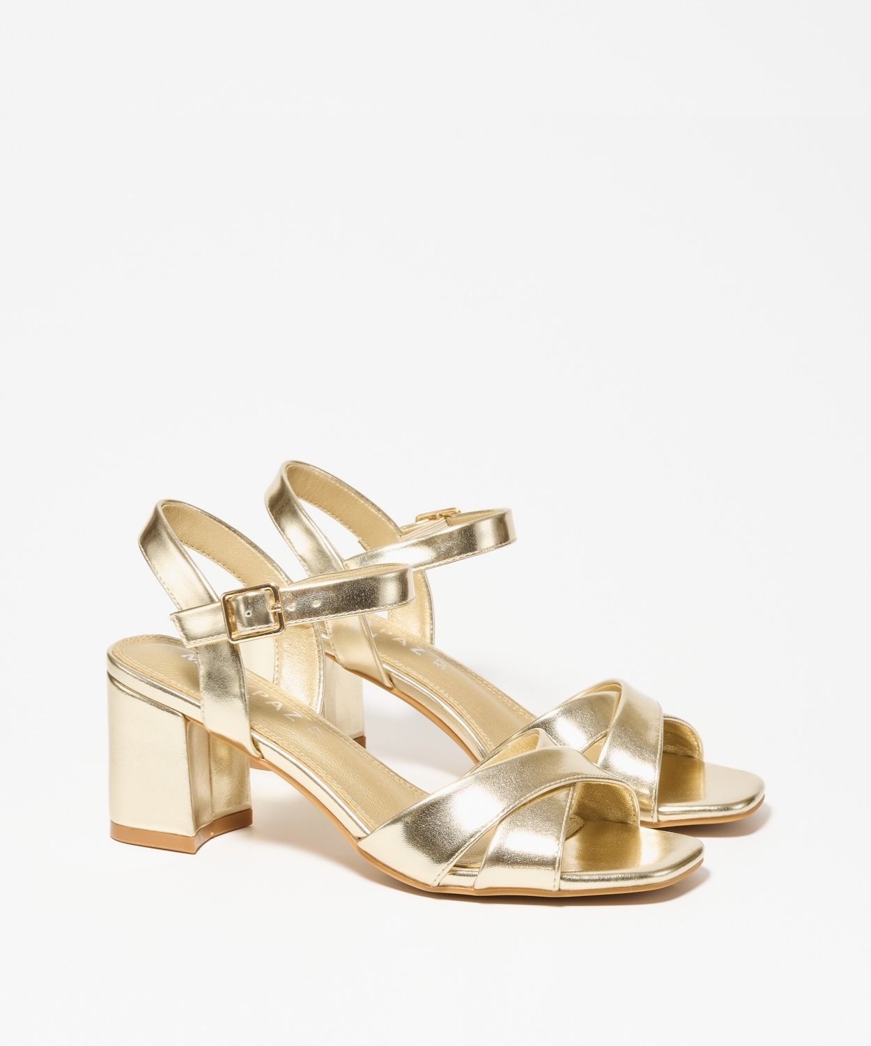 Sandalias de tacón - Sandalias Doradas | MARYPAZ